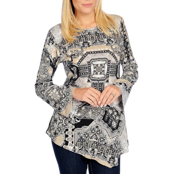 ONE WORLD | Tops | One World Asymmetrical Tunic Top | Poshmark